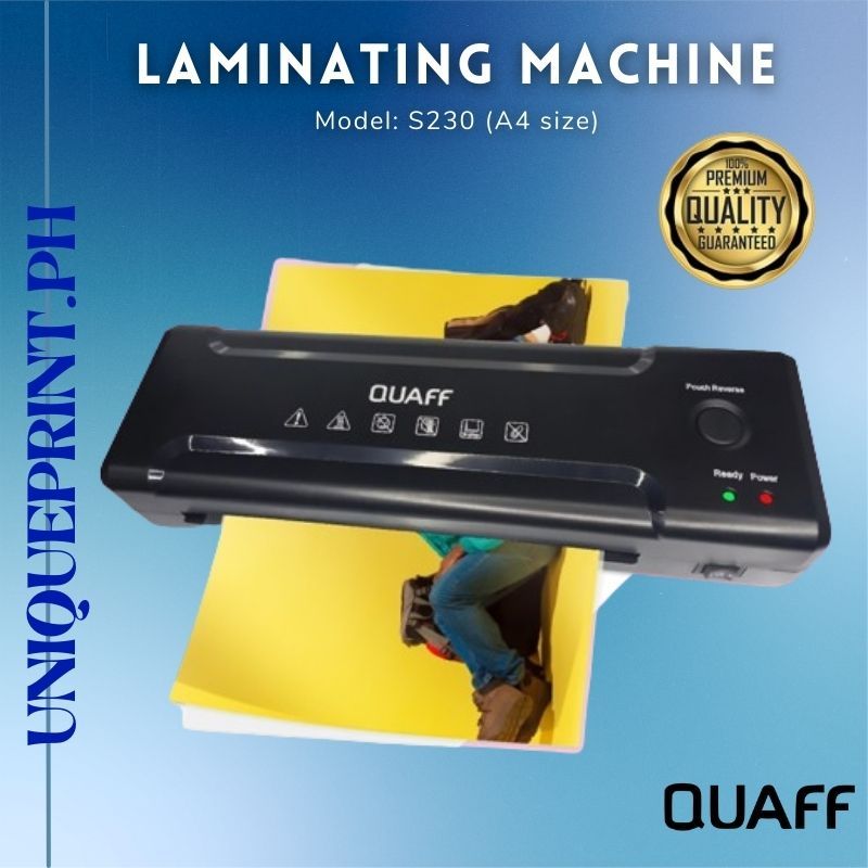 QUAFF A4 Mini Laminating Machine Black S230 (max laminate 125 microns ...