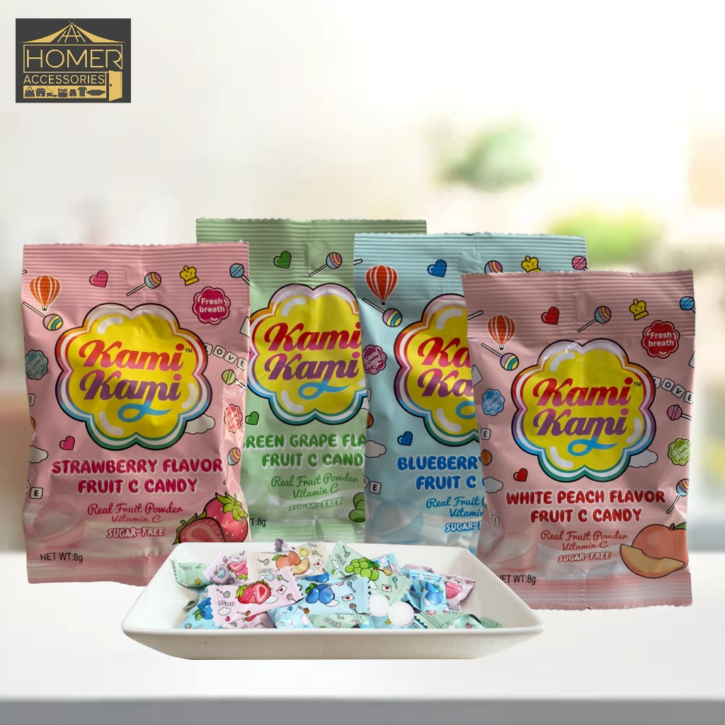 Homer Kami Kami Real Fruit Hard Candy Vitamin C Sugar Free Candy for ...