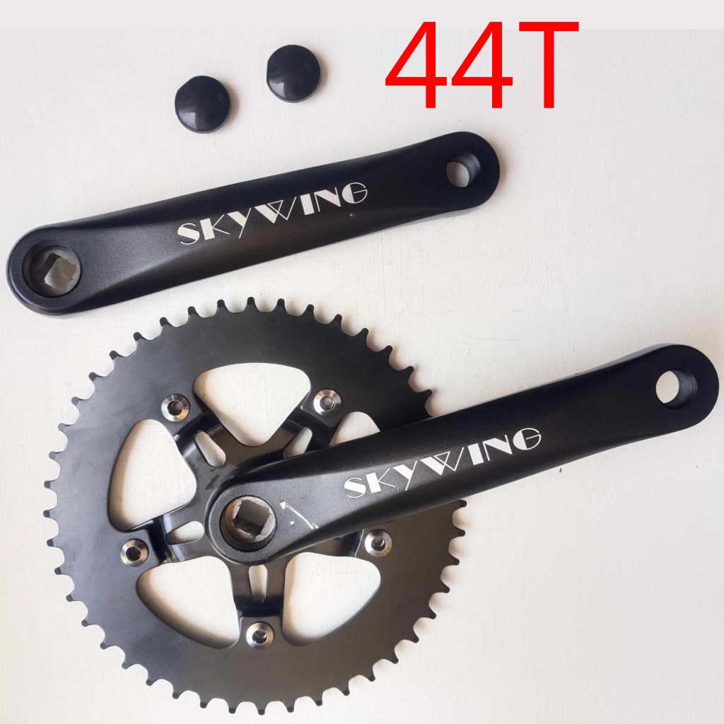Aluminum Alloy Bicycle Single Speed Crankset For Fixie 44T 48T 52T Road MTB BMX Crank Set ...