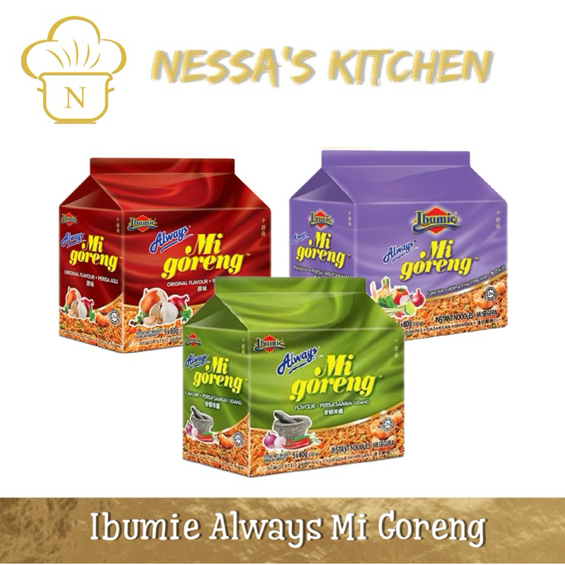 Ibumie Always Mi Goreng Original TomTam Sambal Udang Instant Noodles 5 x 80g [Malaysia] | Shopee ...