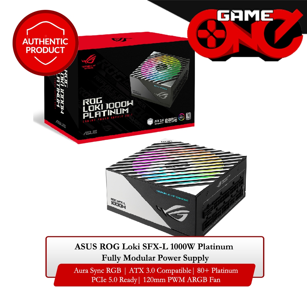 ASUS ROG Loki SFX-L 1000W Platinum ATX 3.0 Aura Sync RGB Fully Modular ...