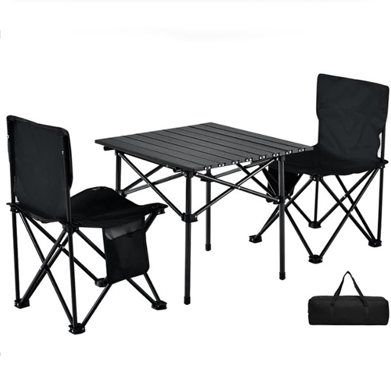 Folding outdoor table and chair set beach leisure chair folding travel ...
