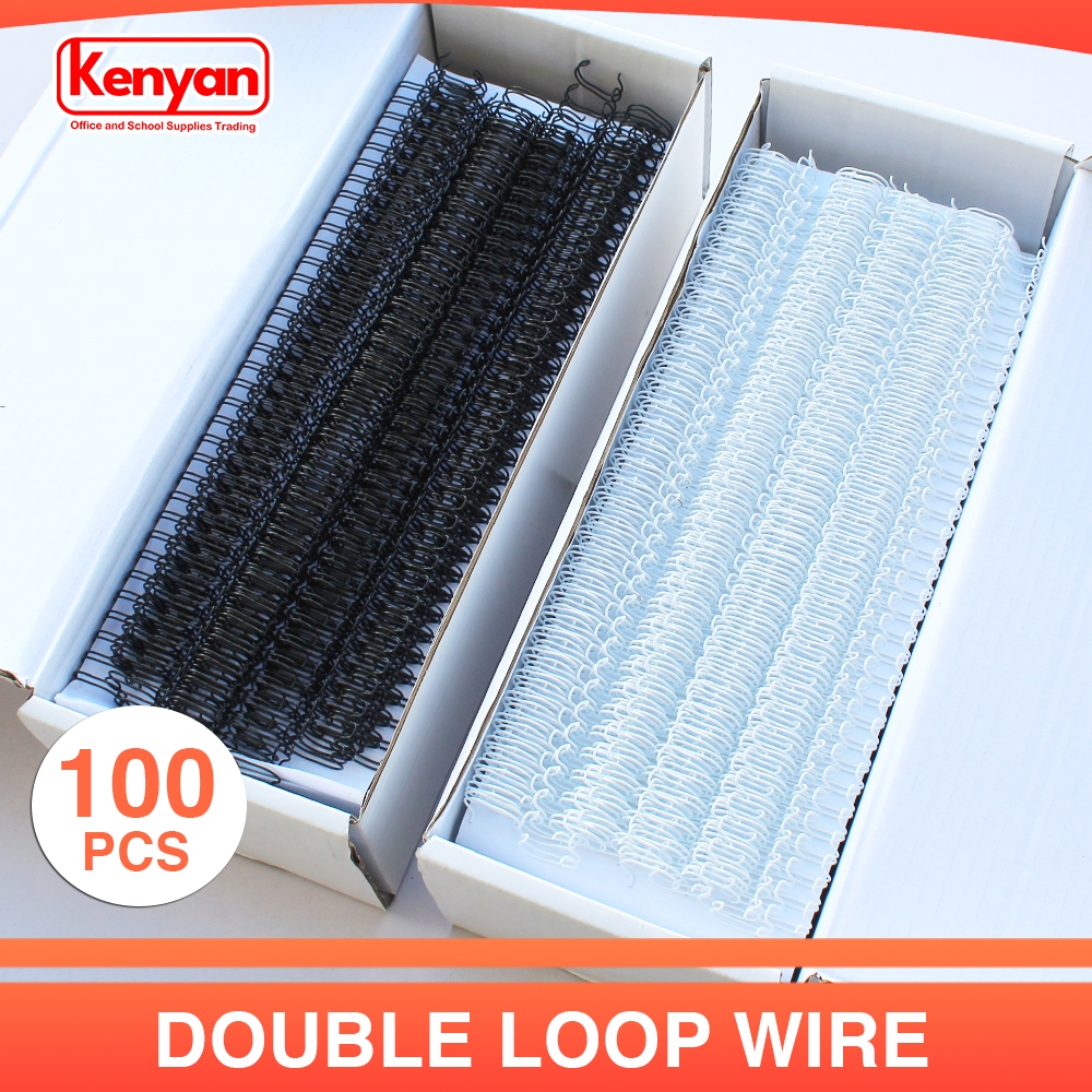 100pcs Double Loop Wire A4 Black | White 34 Holes 3:1 Pitch Metal ...