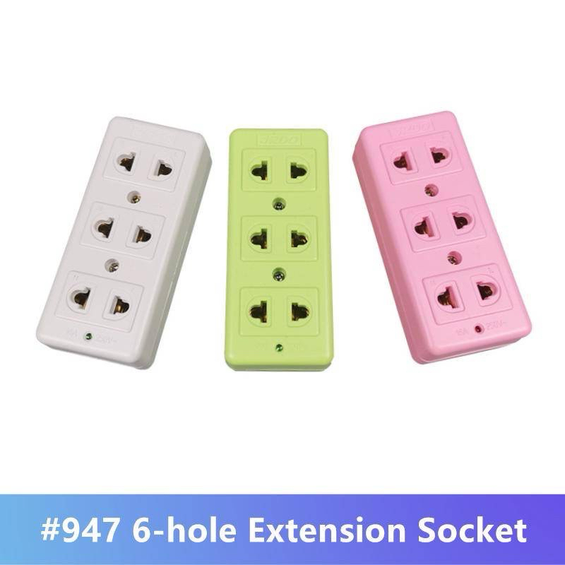 #947 6-hole Socket 2 Plugs (without wire)Color Extension Socket | Shopee Philippines