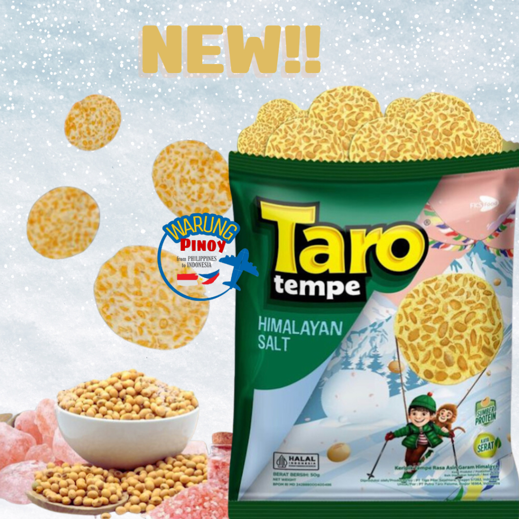 TARO TEMPE HIMALAYAN SALT 50GR INDONESIA TEMPEH CHIPS AUTHENTIC SNACKS ...