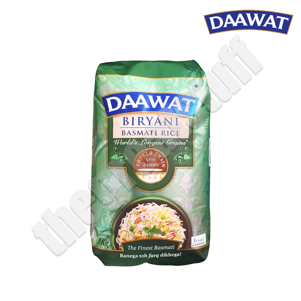 1kg Daawat Biryani FInest Basmati Rice (cooked grain up to 24mm ...