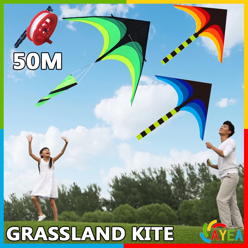 Flying toy Rainbow Garden kite 50 Meter Long Tail Rainbow Kite Wheel ...