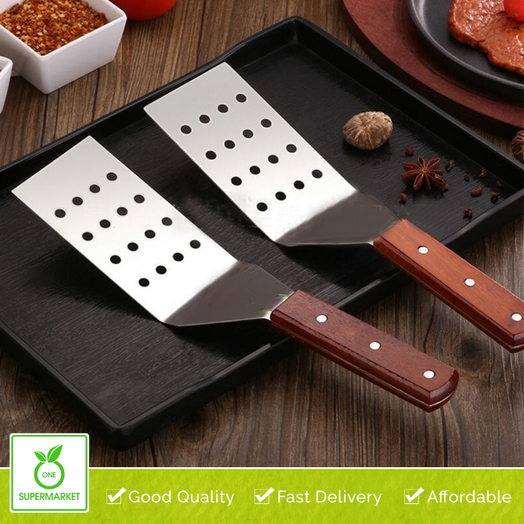 Stainless Steel Turner Flipper For Grill or frying Food Hamburger Steak ...