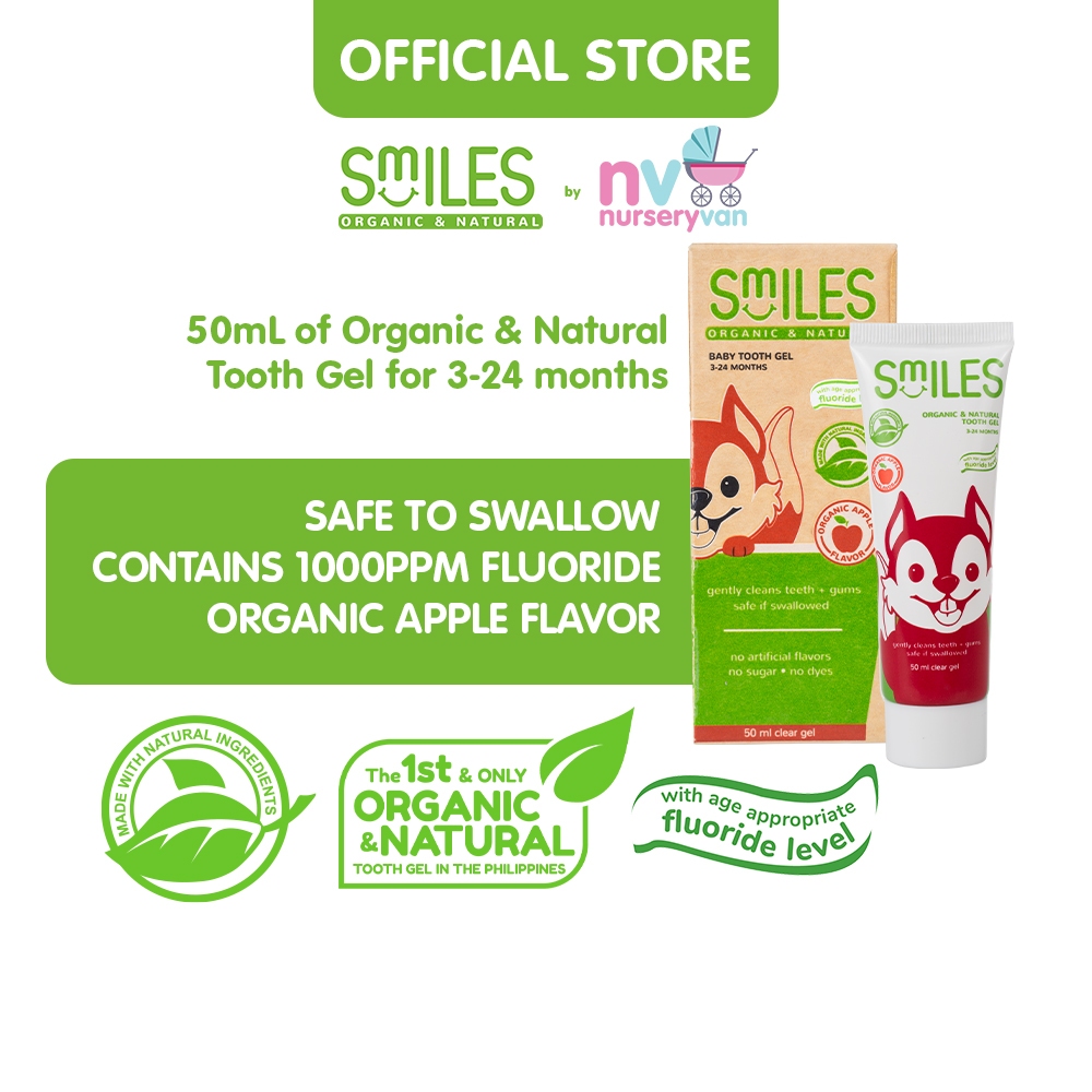 Smiles Organic and Natural Toothpaste (Apple Tooth Gel) 50 mL | Shopee ...