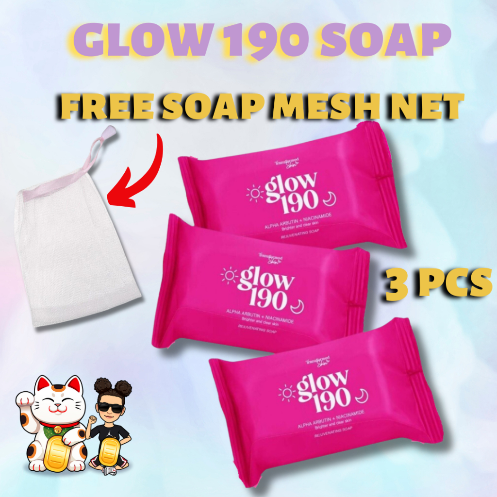 GLOW 190 NIACINAMIDE SOAP 125G for Face and Body Pore Minimizing and ...