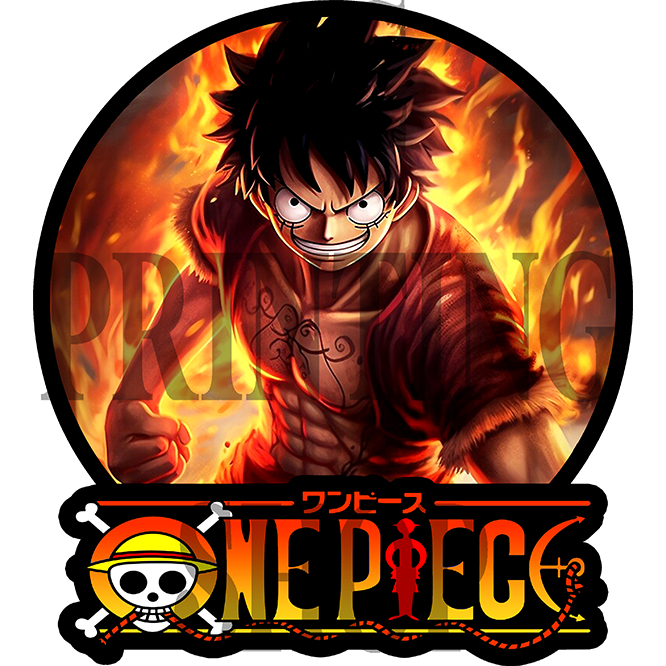 One Piece Fire Big Size Waterproof Laminated Stickers | Shopee Philippines