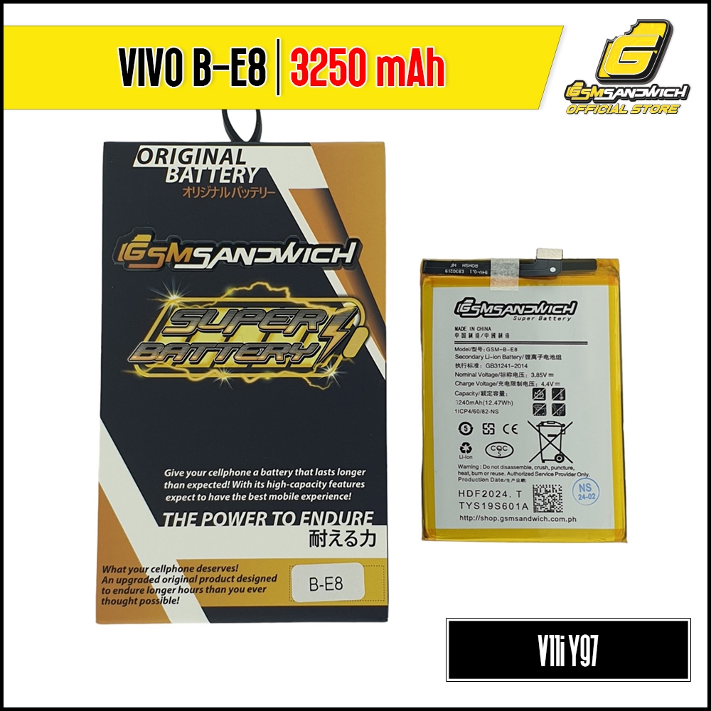 GSMSandwich Super Battery B-E8 for VIVO V11i / V11 / Y97 / Z3 3250mAh ...