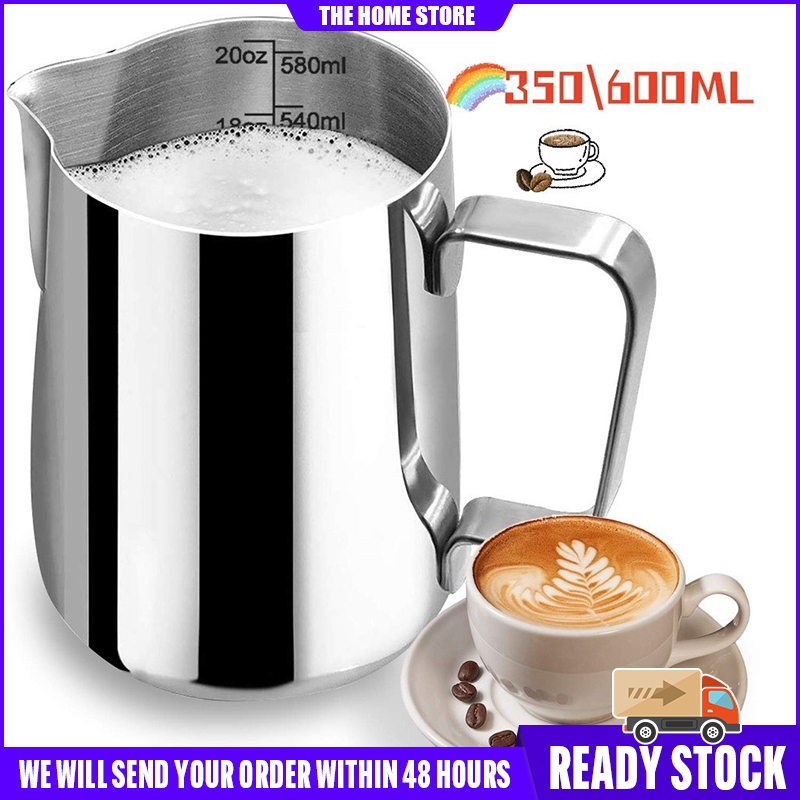 350ML Coffee Pitcher 304 Stainless Steel Milk Frothing Jug Latte ...