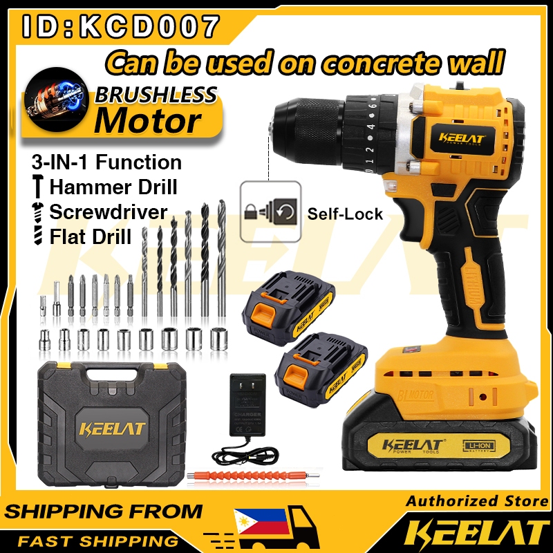 KEELAT KCD007 Brushless Drill Cordless Impact Drill Electric Screw ...