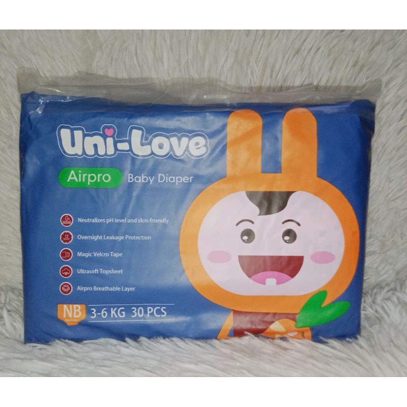 Uni-Love Airpro Baby Diaper 30's Newborn Pack of 1 (TAPED) | Shopee ...