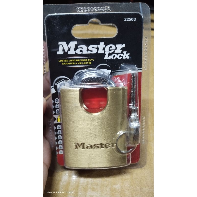 Master lock solid brass padlock with hardened steel shackle #2250eurd ...