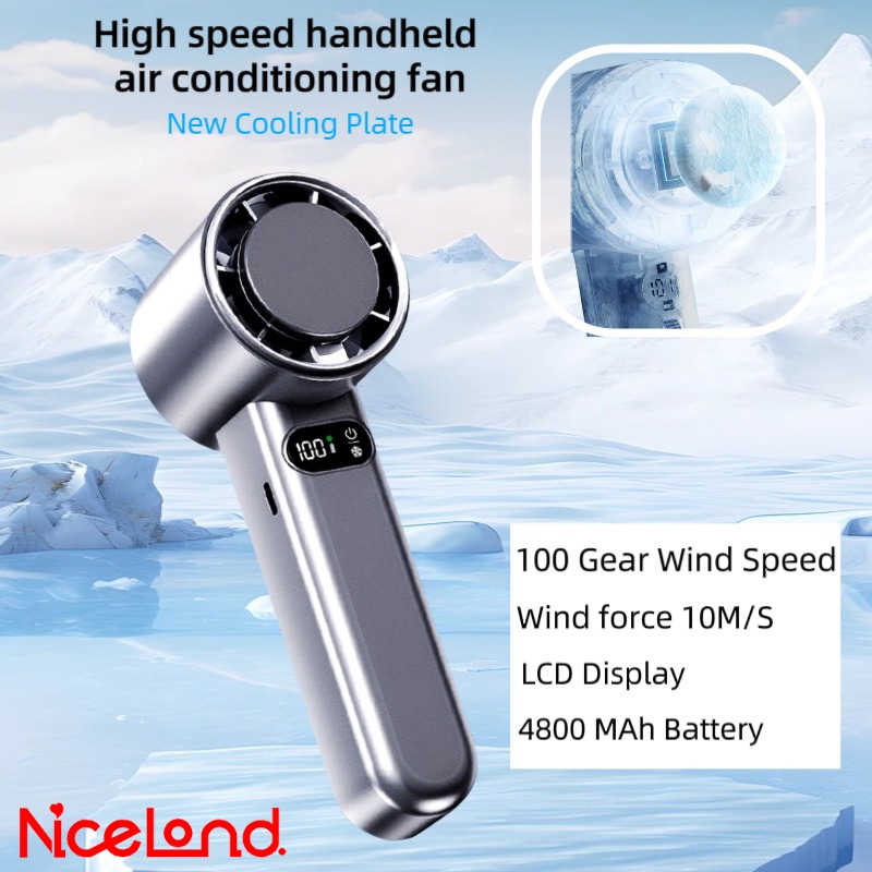 High Speed Refrigeration Handheld Fan-199 Level Speed Adjustment ...