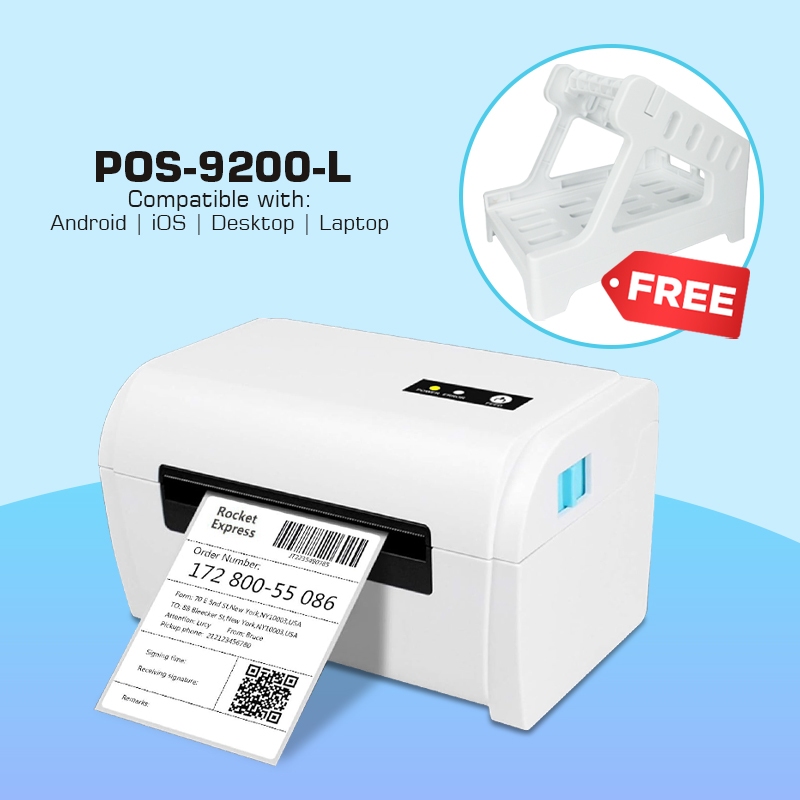 POS-9200L USB + Bluetooth Waybill Thermal Label Printer A6 (FREE Label ...