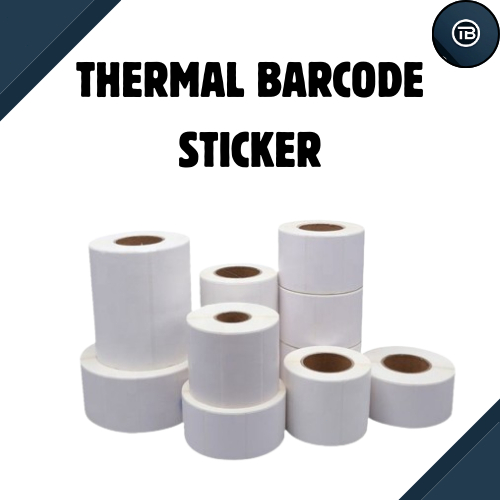 Barcode Sticker thermal sticker Direct Thermal Adhesive | Shopee ...