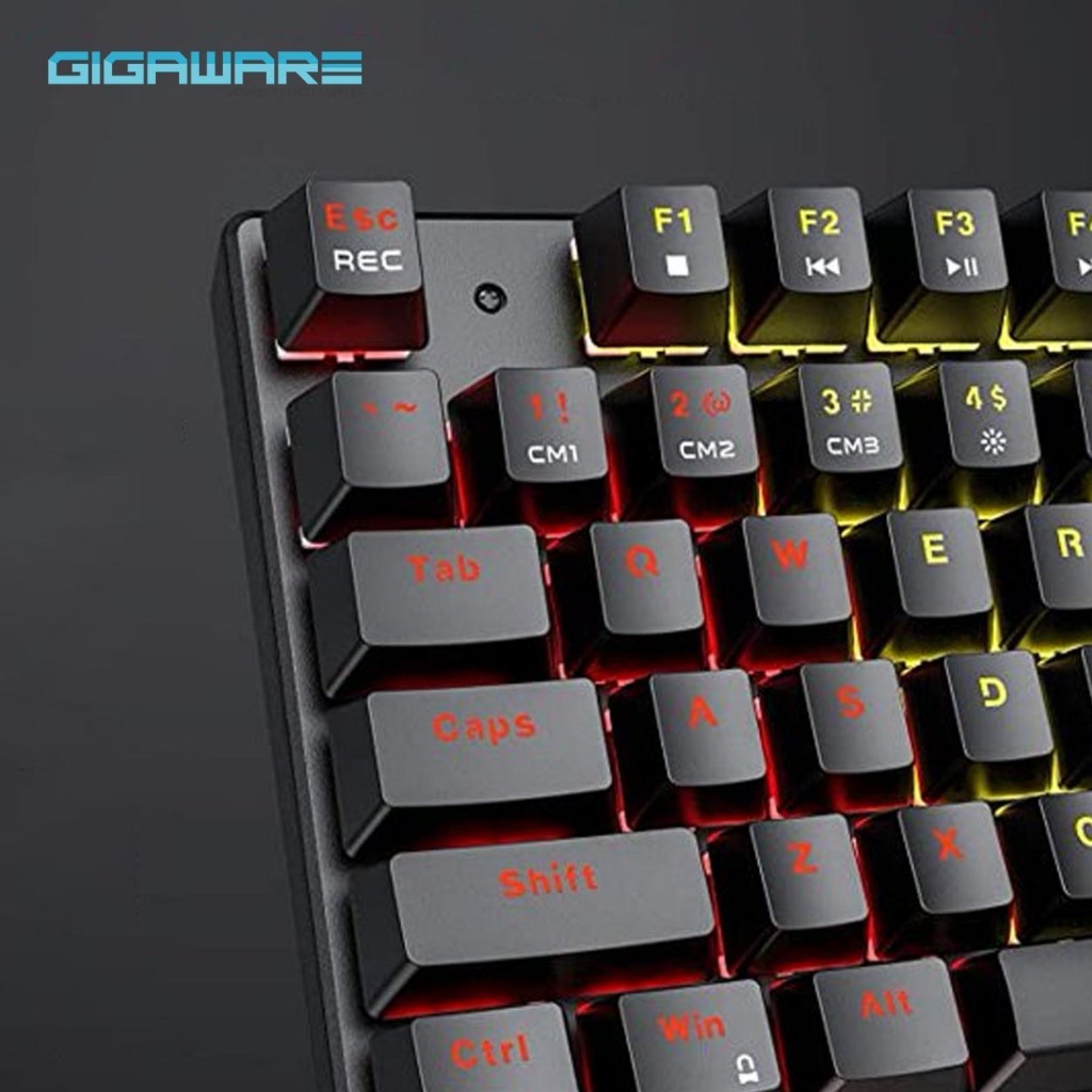 Gigaware KG1 Mnemonix TKL 87 104 Keys Hot-Swappable RGB Backlight Mechanical Keyboard Free ...