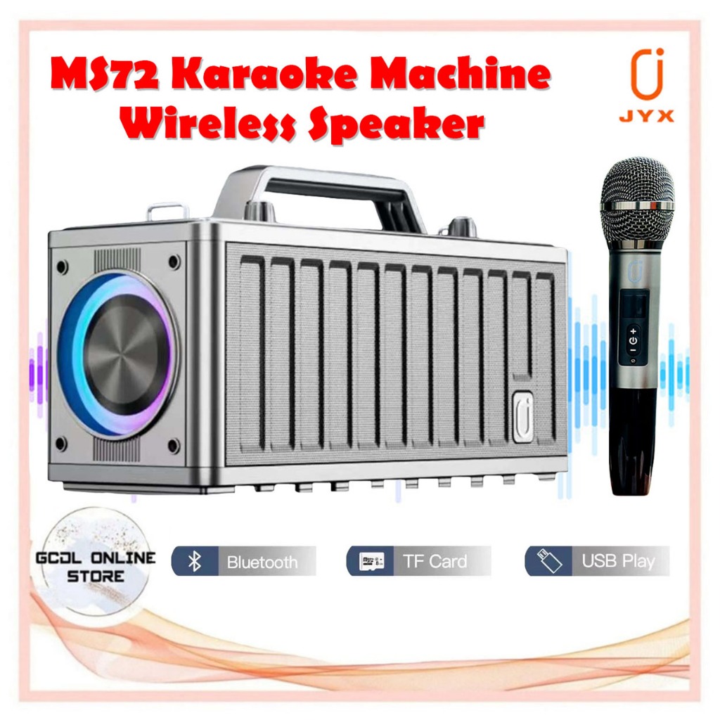 JYX MS72 Karaoke Wireless Audio Speaker Bluetooth Microphone Portable ...