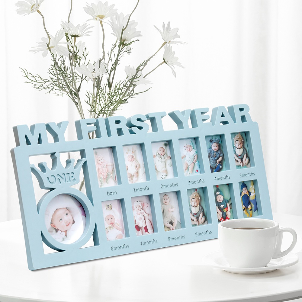 Baby My First Year Keepsake Frame 0-12 Months Pictures Photo Frame ...