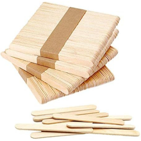 50pcs Wooden Popsicle Stick Ice Cream Sticks Arts & Crafts Mr.Ho ...