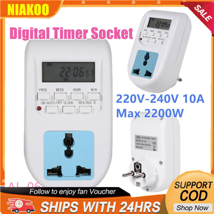 AL- 06 EU Adjustable Digital Timer Switch Energy Saving Smart Power ...