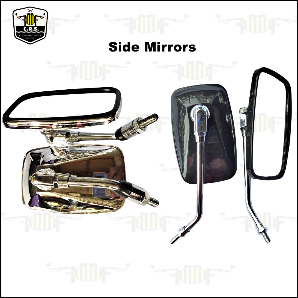 Classic Square Mirror-motorcycle cafe racer and scrambler(zoomed)-sold ...