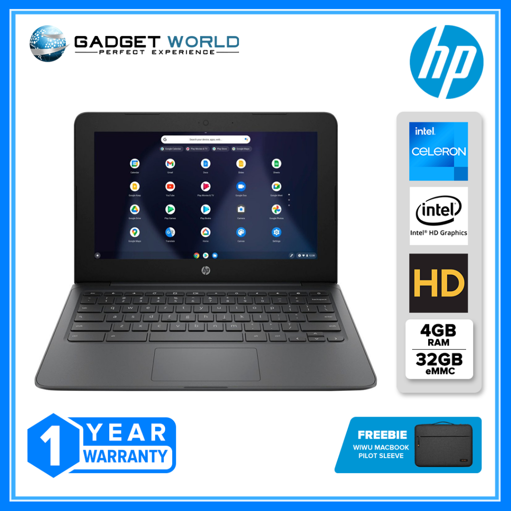 HP Chromebook 11A-NB0013DX 11.6" HD Intel Celeron N3350 4GB RAM 32GB ...