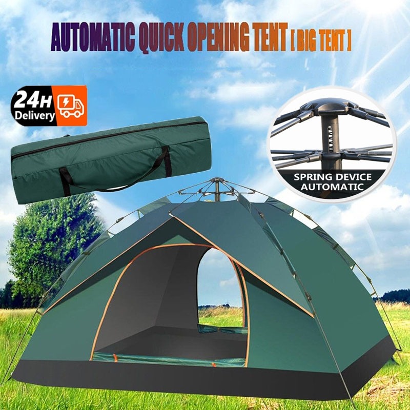 tent for camping water proof 4 person automatic folding tent outdoor ...