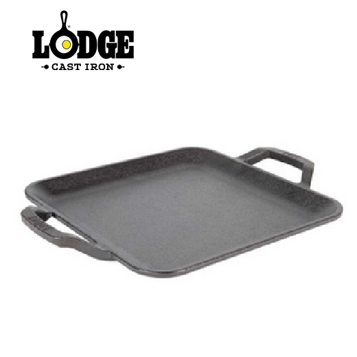 Lodge Chef Collection 11 Inch Seasoned Cast Iron Square Griddle Pan ...