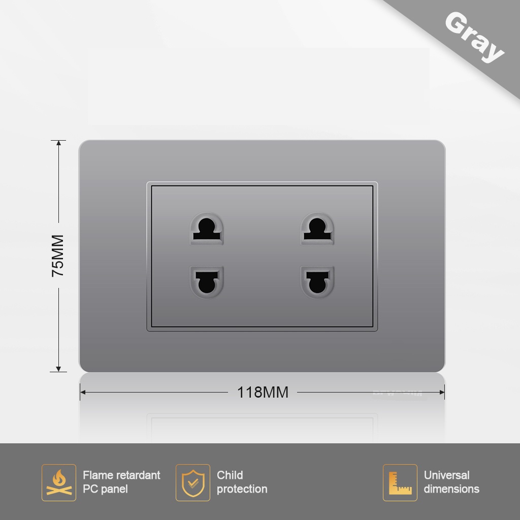 Jacksun Outlet Switch 3 Gang Outlet 2 Gang Outlet Wall Socket ...