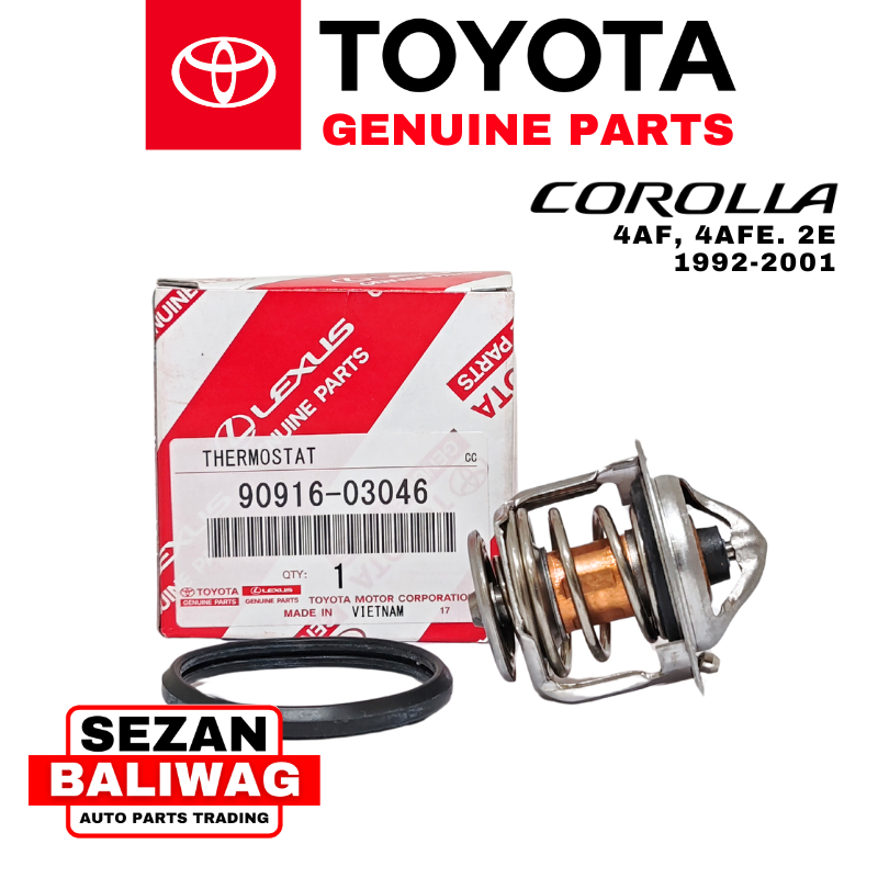 ORIGINAL TOYOTA THERMOSTAT 82°C WITH GASKET COROLLA 4AFE 1992-2001 ...