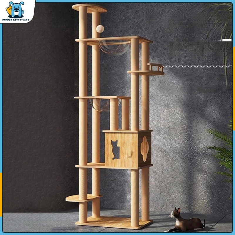Cat Condo Cat Tower Cat House Cat Climbing Frame Cat Tree Bed Scratcher ...