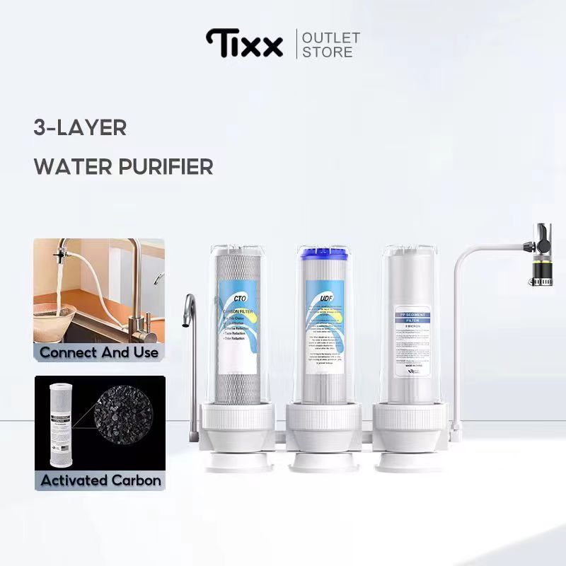 Tixx Water Filter Water Purifier 10 Inch 3In1 Thicken Water Filter ...