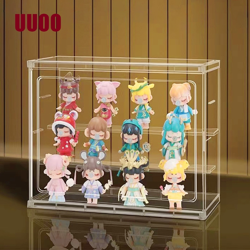 UUOO Acrylic Display Case Boxes Popmart Storage Organizer Stackable ...