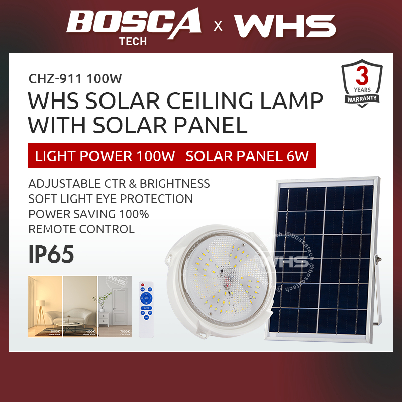 WHS Solar Ceiling Lamp CHZ-911 100W Remote control Adjustable color ...