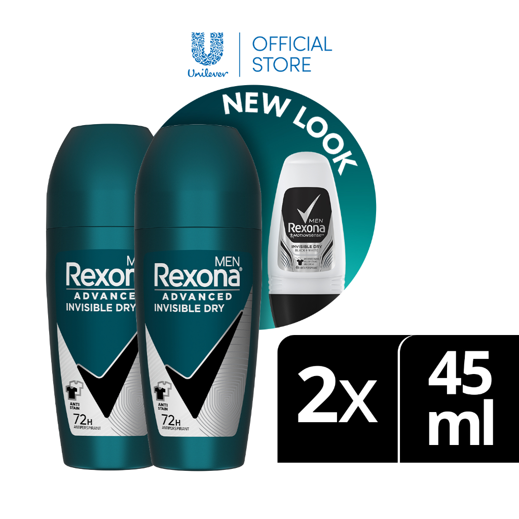 [BUNDLE OF 2] Rexona Men Motionsense Roll On Deodorant Invisible Dry ...