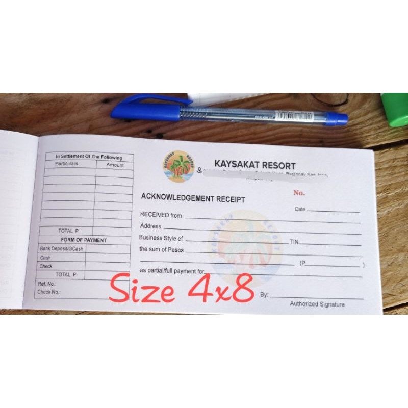 Personalized Receipt, Official Receipt Acknowledgement, Sales invoice ...
