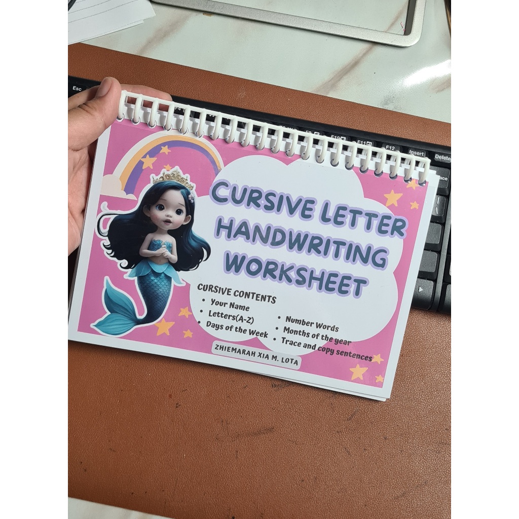 Spring Bind, Spiral, Cursive Letter Handwriting Worksheet ...