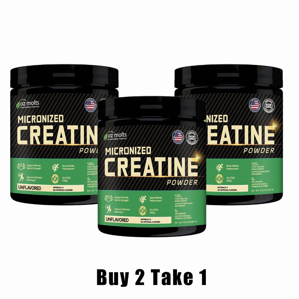 Ozmolts Creatine Monohydrate Powder Muscle Building Supplement Mass ...