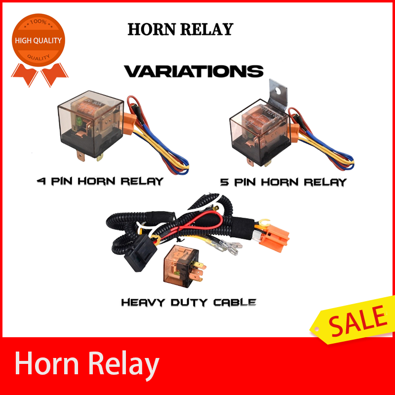 Universal Horn Relay Driving 5PIN With Socket 2V 80A | Shopee Philippines