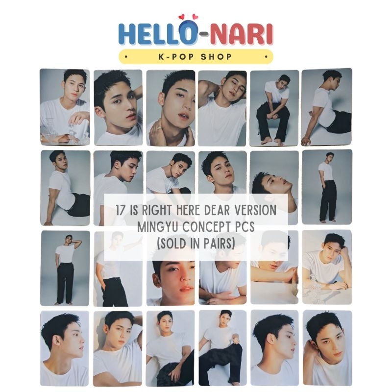 [MINGYU] SEVENTEEN 17 IS RIGHT HERE Dear Version Concept Photocards (Sold in pairs) | Shopee ...