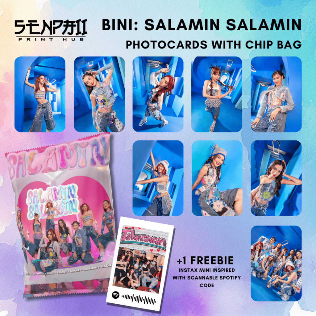 BINI: SALAMIN, SALAMIN PHOTOCARDS with CHIP BAG | Shopee Philippines