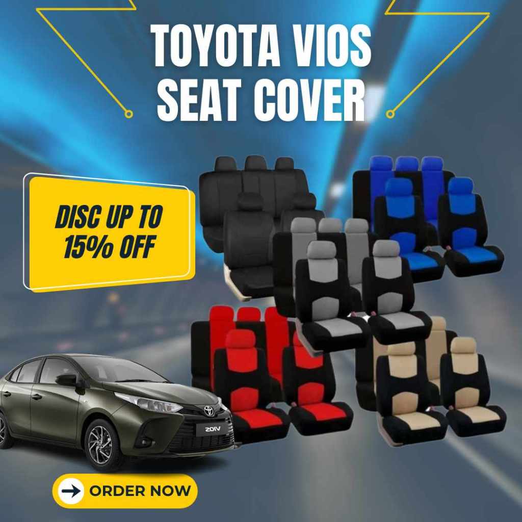 TOYOTA VIOS seat cover 5 Front Seat Back Seat ( full seat HARAP at ...
