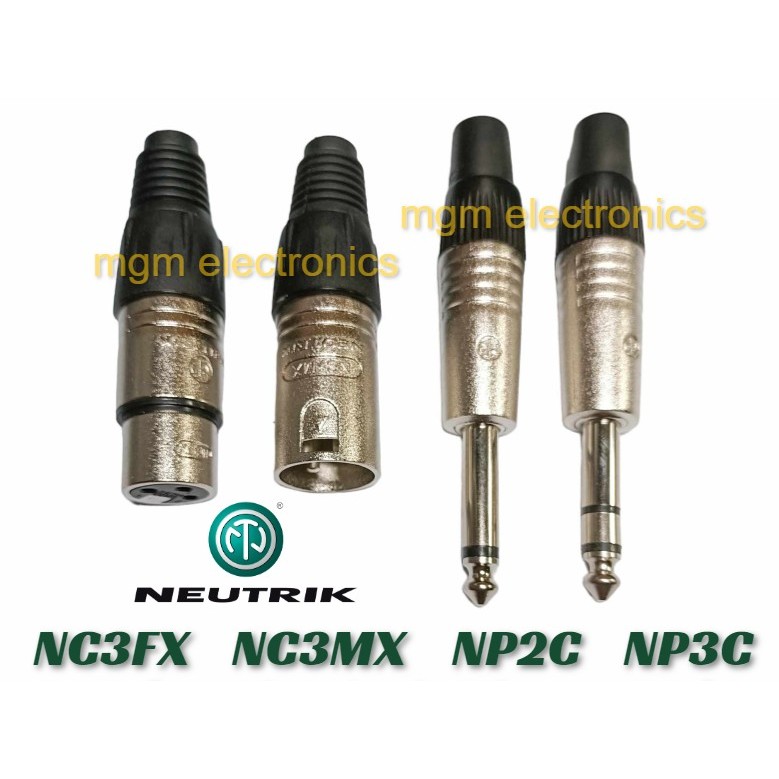 1PC. NEUTRIK XLR MALE / FEMALE, PL MONO / STEREO CONNECTORS | Shopee ...