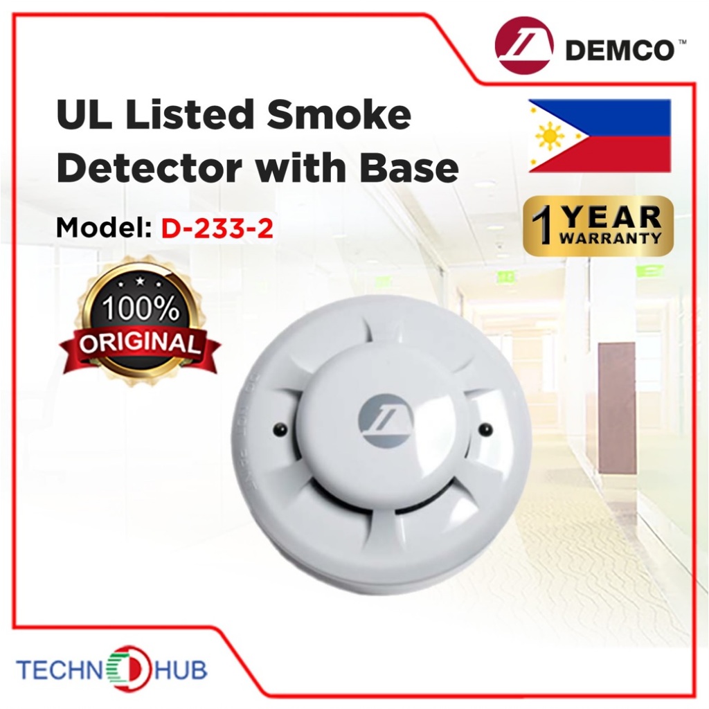 DEMCO UL Listed Smoke Detector with Base D-233-2 | Shopee Philippines