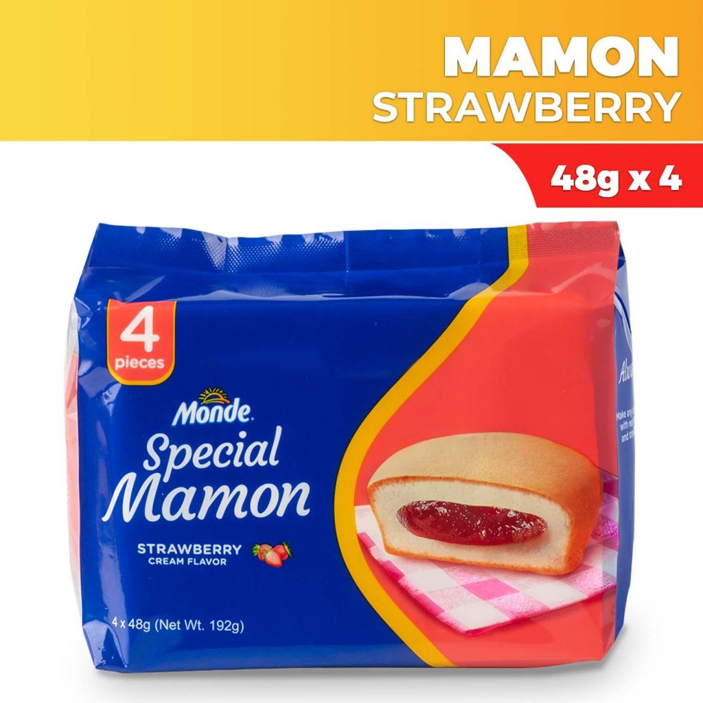 Monde Special Mamon with Strawberry Cream Filling 48gx4 | Shopee ...