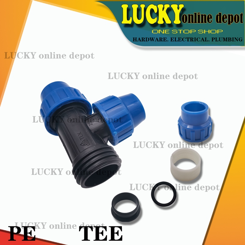 PE COMPRESSION PIPE FITTINGS TEE / REDUCING TEE ( 1/2x1/2 , 1/2x3/4 , 3 ...